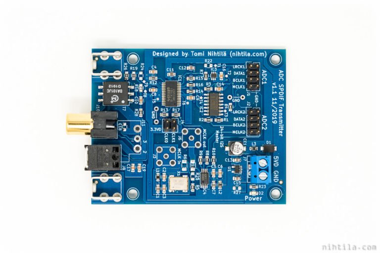 SPDIF TX – I2S to S/PDIF converter - nihtila.com